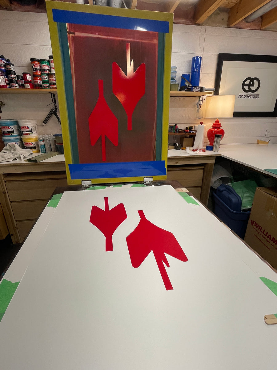 LAWN DARTS - YELLOW (Screenprint) – Eric Ouimet Studio